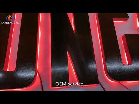 Polished Brushed Vintage Metal Backlit Signage Letters LED 3D Illuminated Channel letters signs for