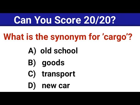 20 Synonym Quiz | Only A Genius Can Score 20 / 20 #chapter9