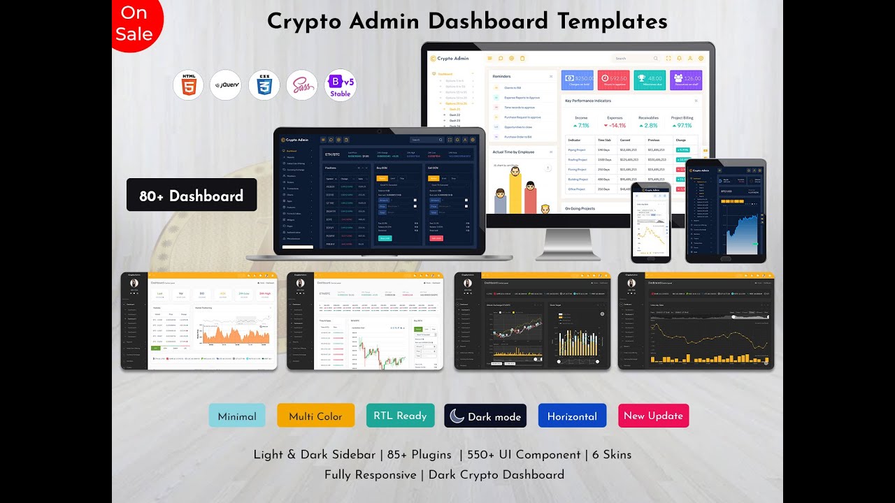 Crypto Bootstrap Admin Dashboard Template