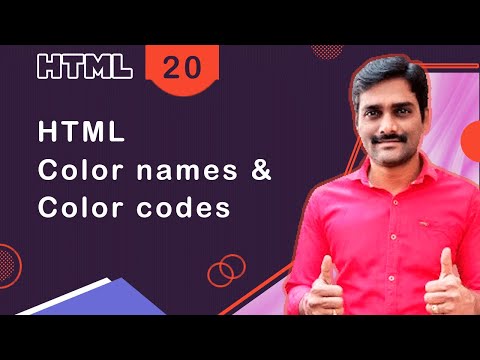 HTML Color Names & Color Codes - HTML Tutorial 20🚀