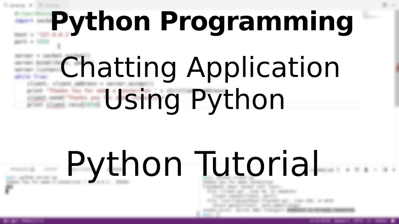 Python Programming: Chatting Application using socket python