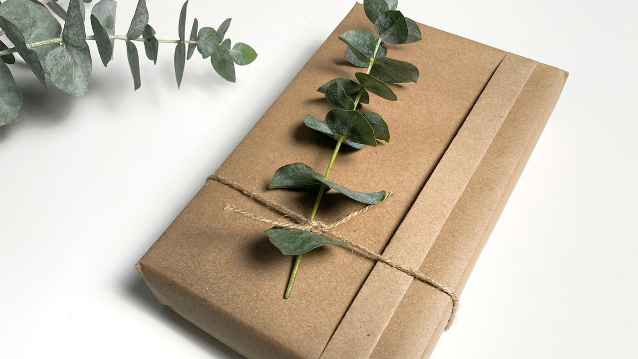 Simple and Elegant Gift Wrapping With Kraft Paper | Paper Craft Ideas