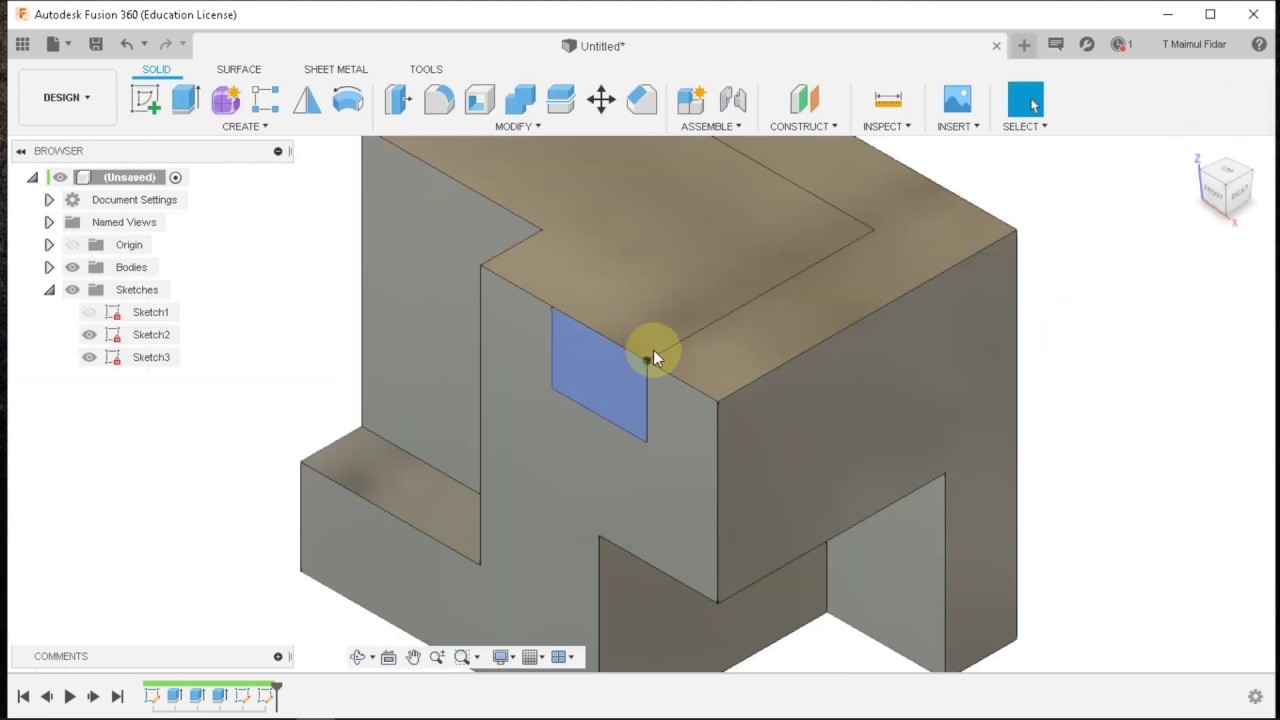 Fusion 360 Tutorial for Absolute Beginners | Task 1 Cl Bench Block