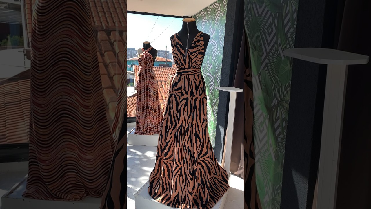 Moulage de vestido de festa para vitrine de tecidos