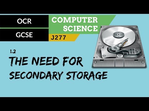 9. OCR GCSE (J277) 1.2 The need for secondary storage