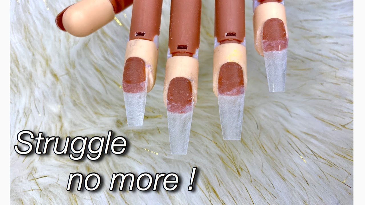 How to apply nail tips on practice hand | nail tips for beginners