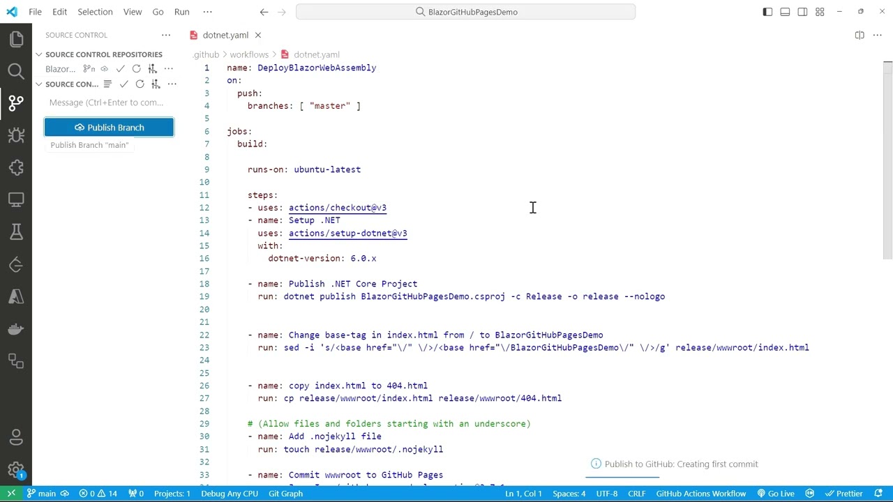 blazor wasm on GitHub pages