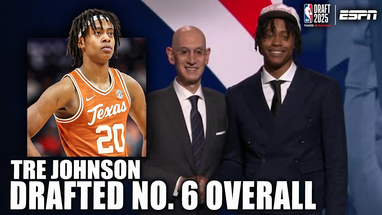 The Wizards select Tre Johnson with the 6th overall pick | 2025 NBA Draft