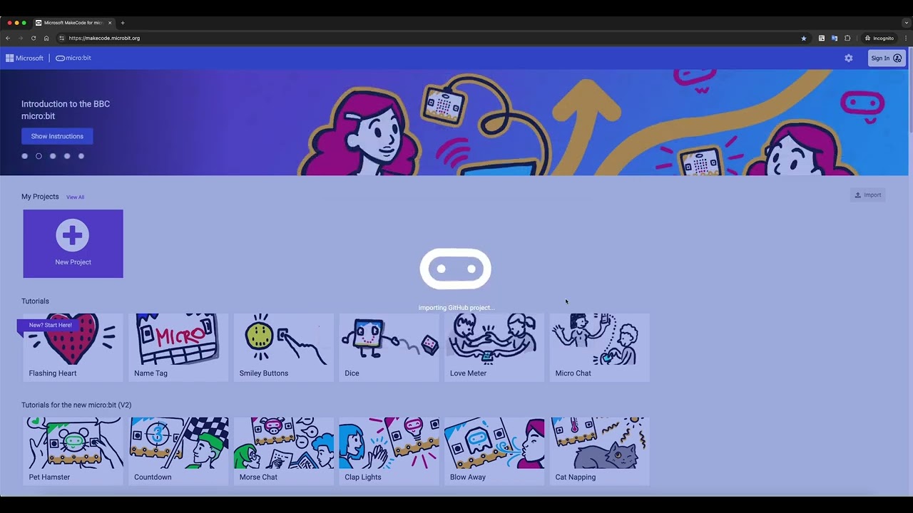 Import GitHub Projects into Microsoft MakeCode.