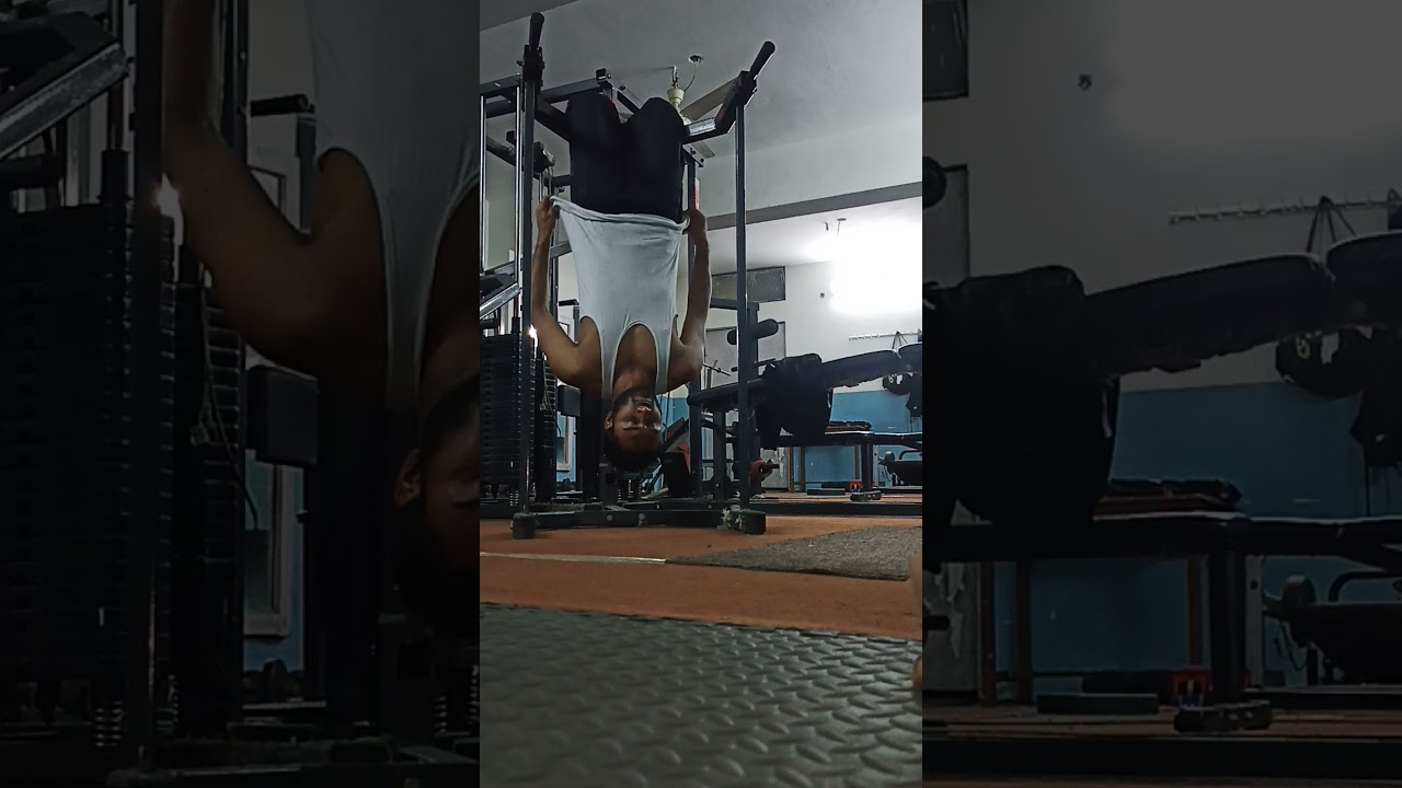 Hanging upside down for about 1.48 mins approx