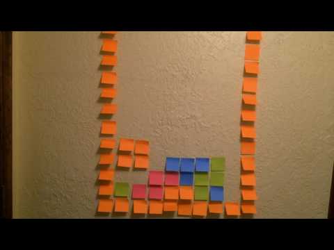 Tetris Made With Post-it Notes