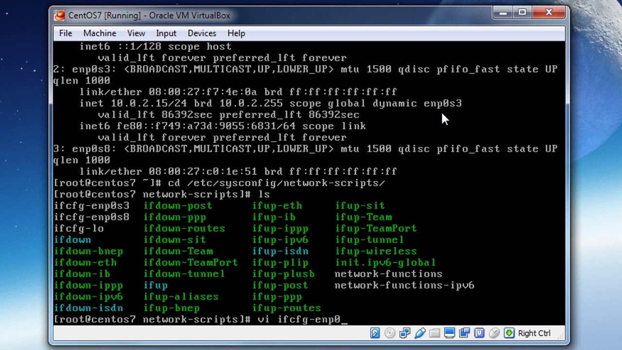 How to setup host-only networking in Virtual Box