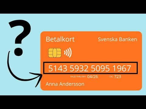DET BETYDER DE 16 SIFFRORNA PÅ DITT BANKKORT