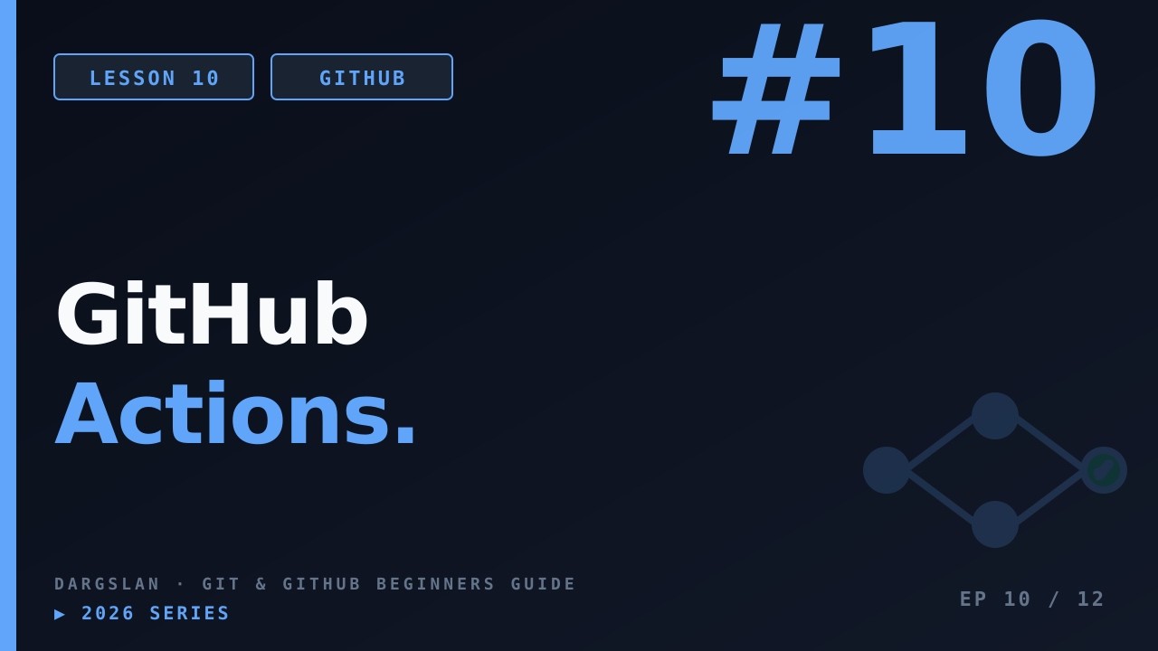 GitHub Actions in 12 Minutes — CI/CD for Beginners (Lesson 10 — GITHUB)