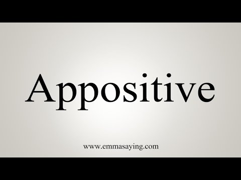 How To Say Appositive