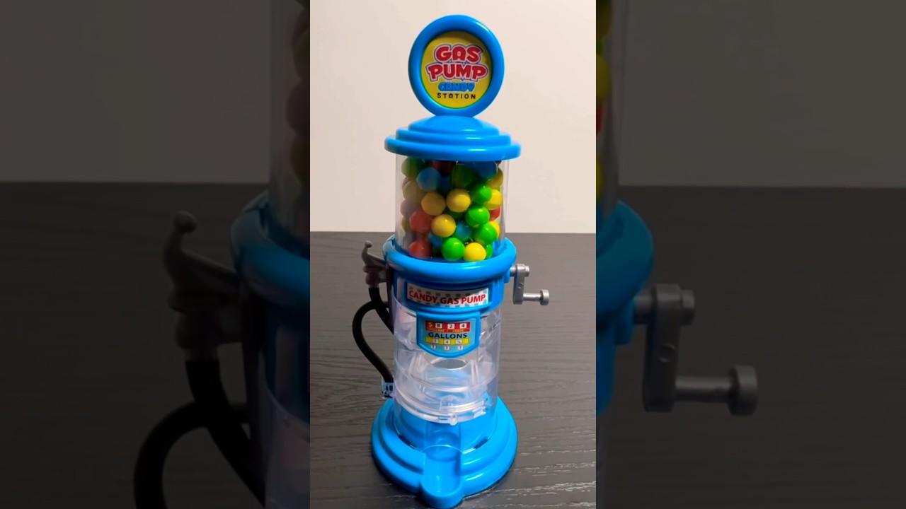 CANDY GAS PUMP GUM-BALL MACHINE!!! #youtubeshorts #gumball #shorts #gumballmachine #candy #viral