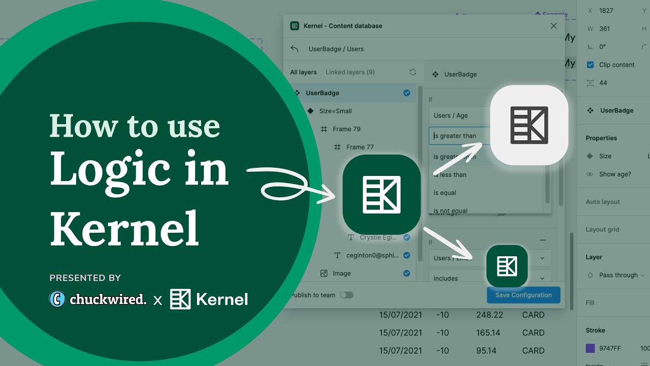 How to use data-driven logic with Kernel in Figma feat. chuckwired