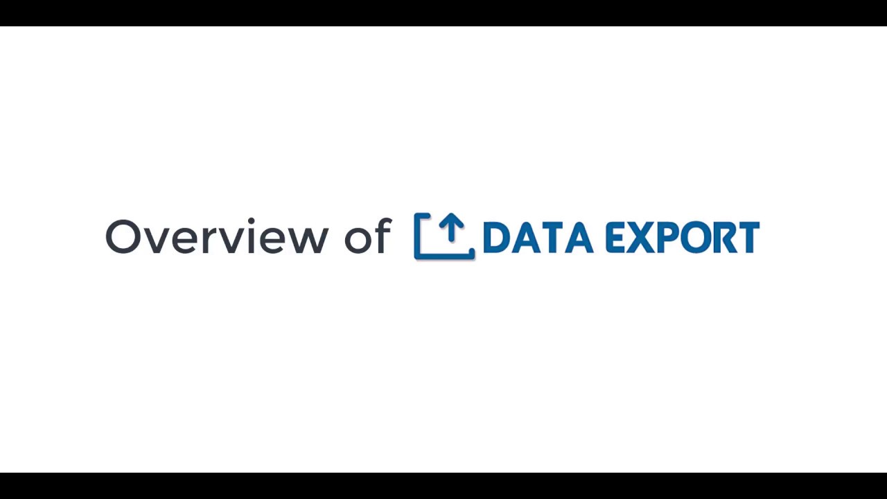 Data Export Overview
