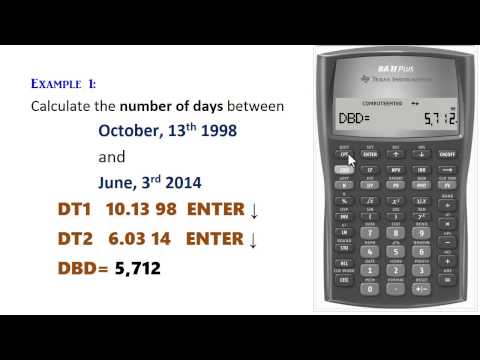 BA II Plus - Calculating Dates & Days (Month-Day-Year)