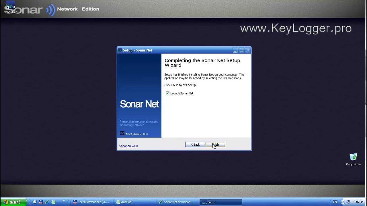 Sonar NET program installation