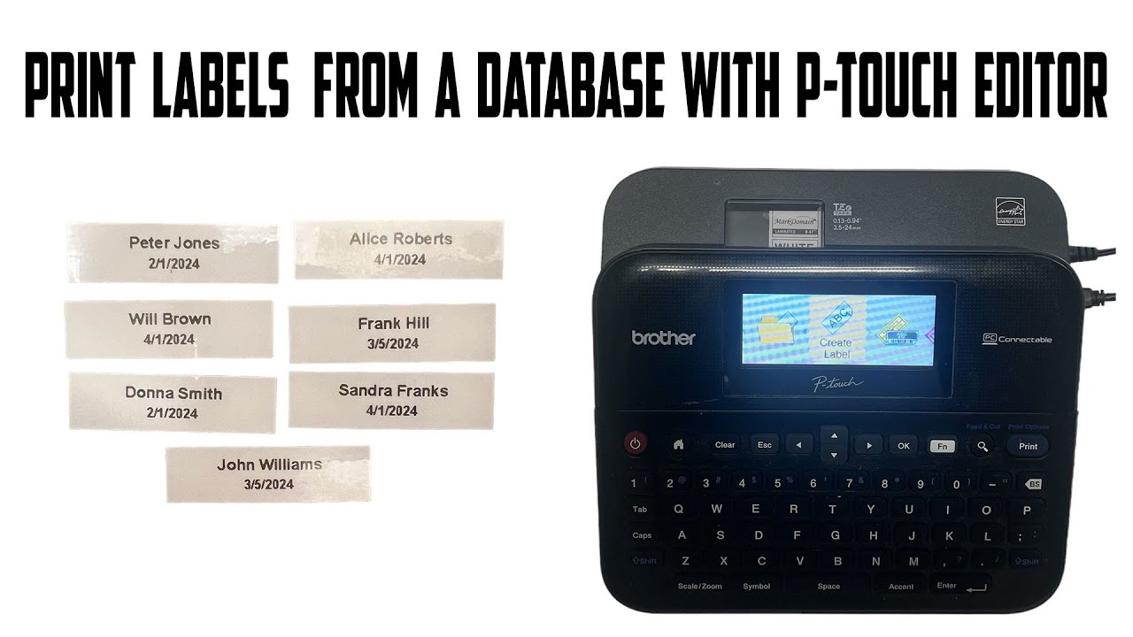 Print Labels from a Database with P-touch Editor