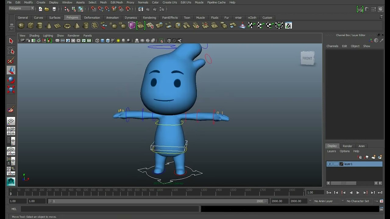 Cartoon rig test Maya
