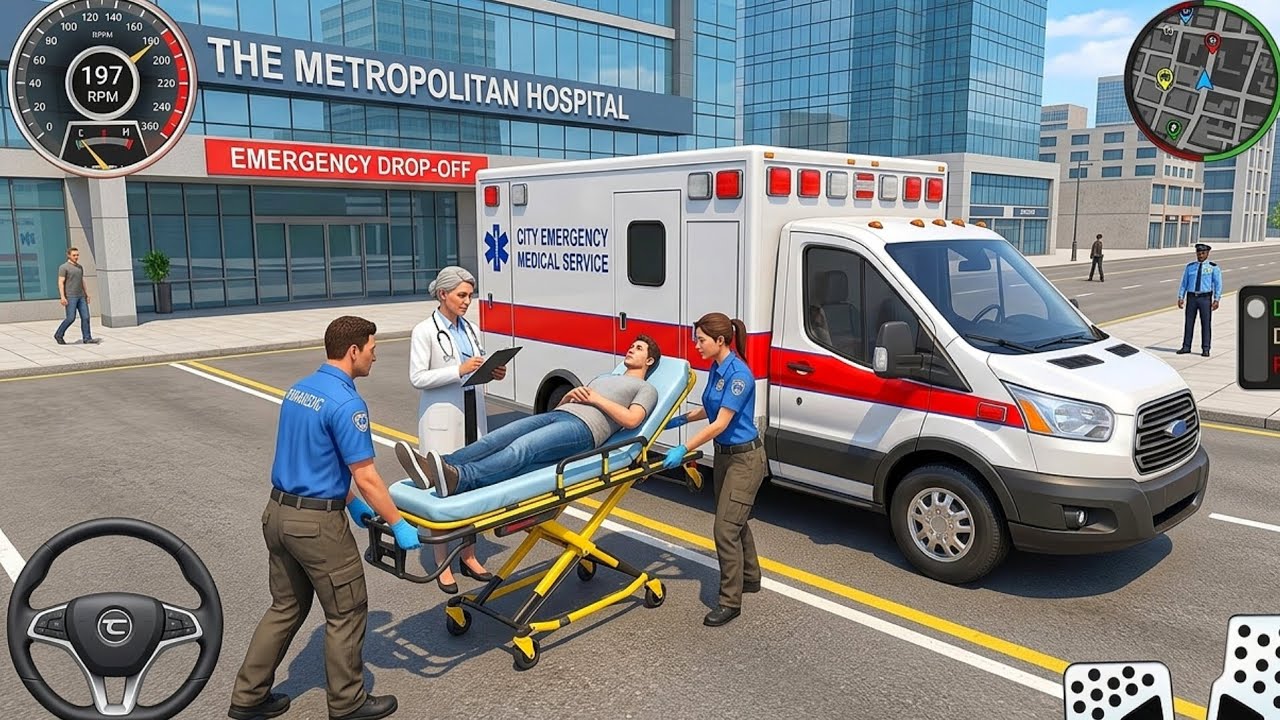 New Ambulance City Rescue Simulator 3d Game - 911 Emergency 2026 Android GamePlay - Clear the Way