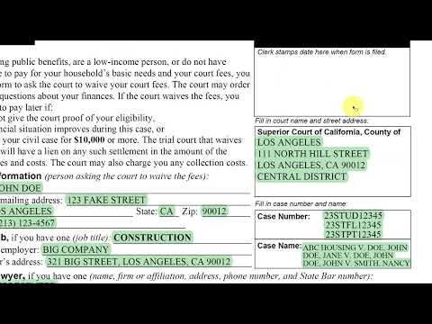 Fee Waiver FW-001 and FW-003