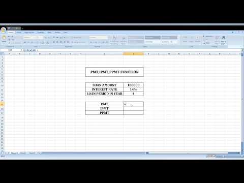 How do you use PMT, IPMT, PPMT functions in Excel in Hindi