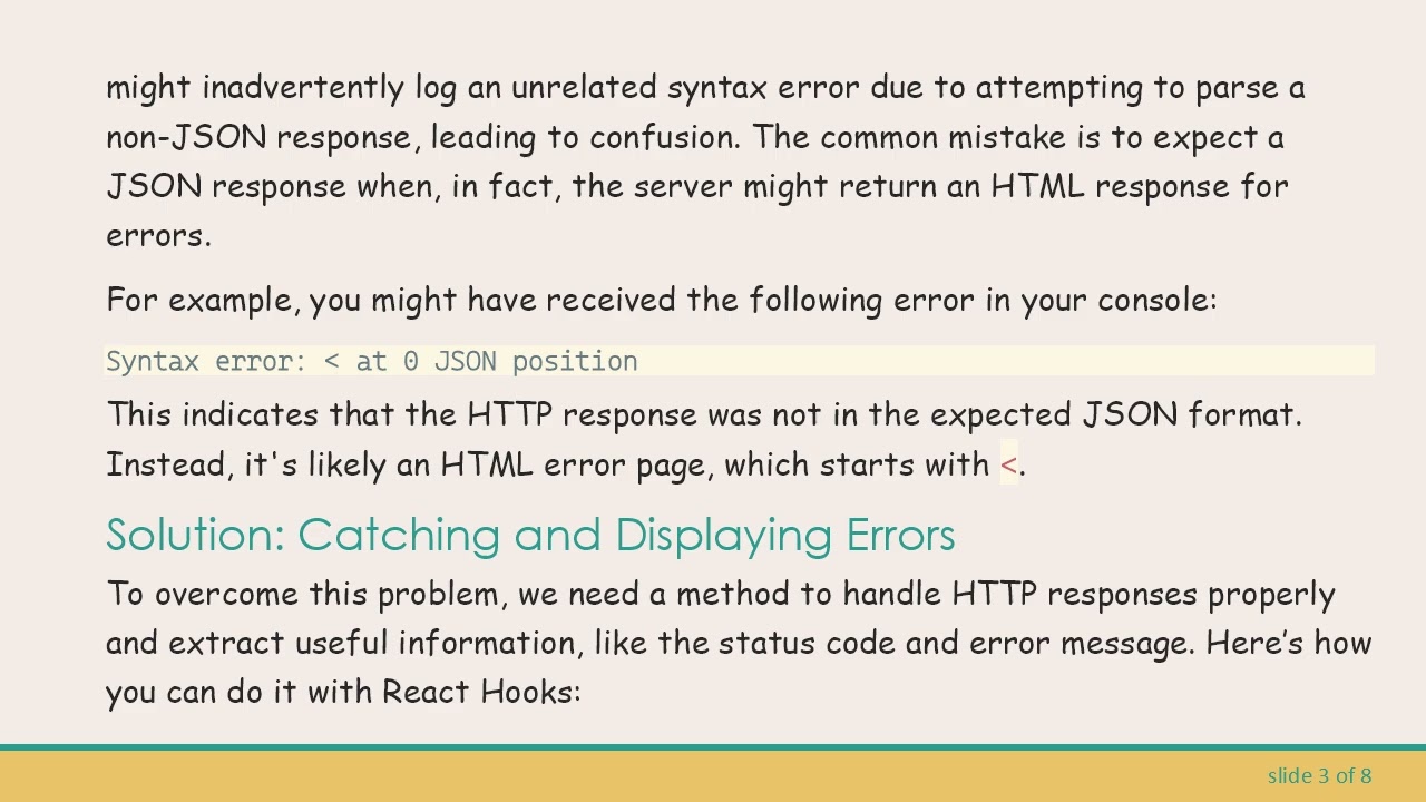 How to Display Specific HTTP Response Codes & Messages in React Using React Hooks