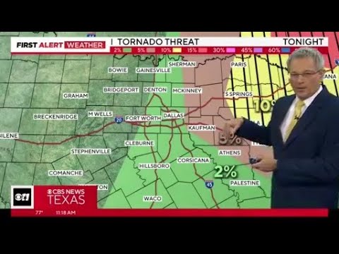 Possible risk of severe weather: Wind, tornadoes and hail