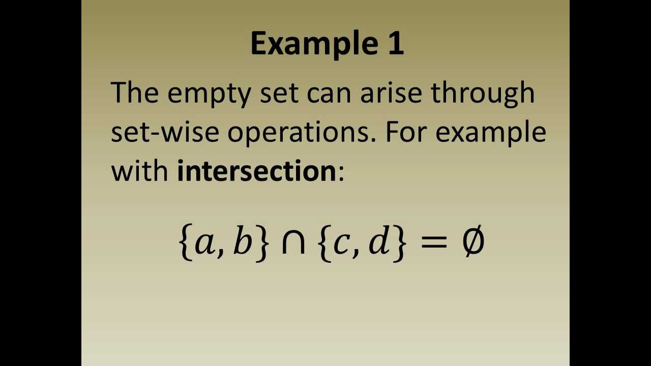 Definition: Empty set