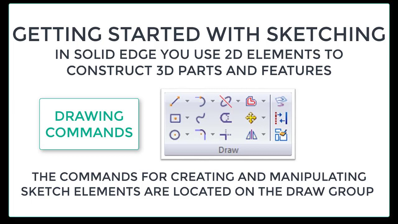 Using Drawing Commands - Siemens Solid Edge Tutorial
