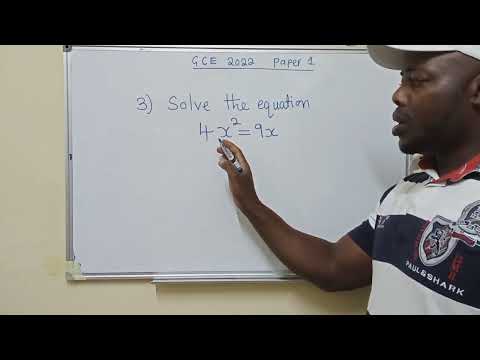 Solve the equation 4x²=9x