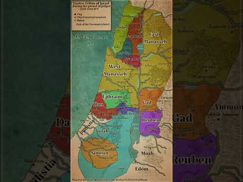 Twelve Tribes of Israel according to Bible #bible #history #shorts #map #middleeast #religion