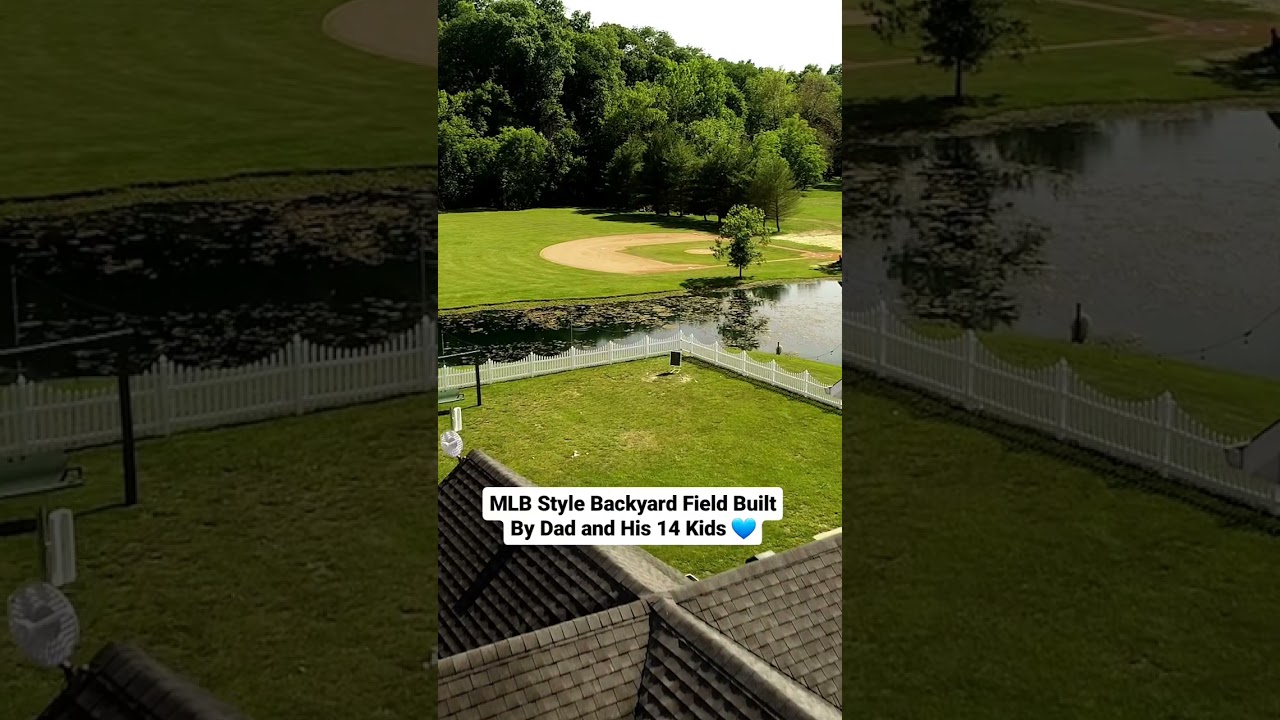 MLB-Style Backyard Field Built by Dad and His 13 Sons and One Daughter 💙⚾