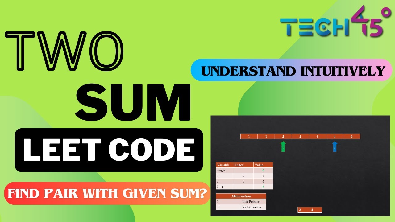 Two Sum - LeetCode 1 | Visual Explanation | Python | Find pair with given sum?