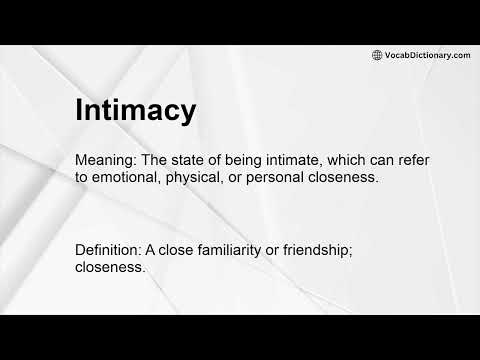 Intimacy Meaning