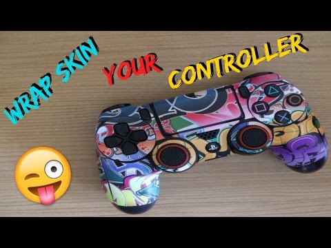 PS4 Controller wrapped plus Light Bar Decal, Thumb Grips, Trigger Grips, skin mods