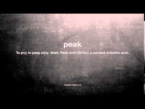 What does peak mean