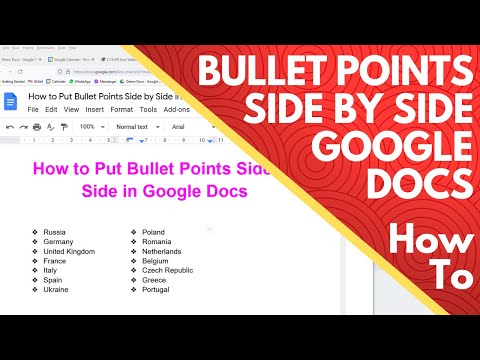 How to Put Bullet Points Side by Side in Google Docs