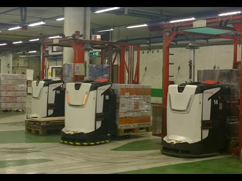 Beverage transportation with Rocla AGVs at Skanlog Norway