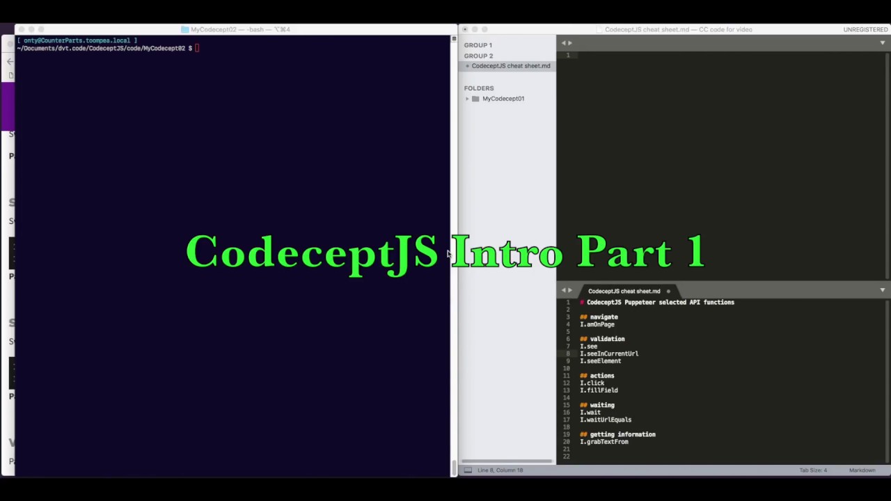CodeceptJS intro video - (1/3) initial setup
