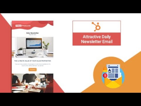 Attractive Daily Newsletter Email Template | HubSpot Marketplace | TRooInbound