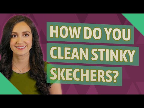 How do you clean stinky Skechers?