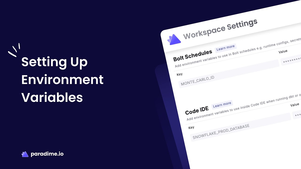 Managing Environment Variables