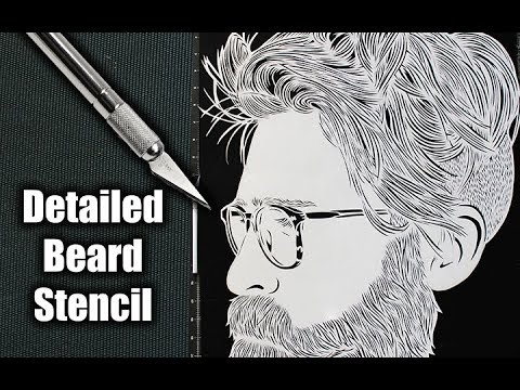 Detailed Beard Stencil – Virtual Art Blog