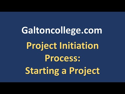Project Initiation Process: Starting a project