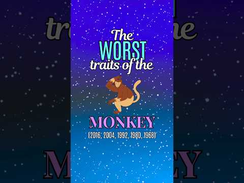Year of the Monkey Zodiac #numerology #monkey #astrology #chinesezodiac #worst #zodiac #horoscope