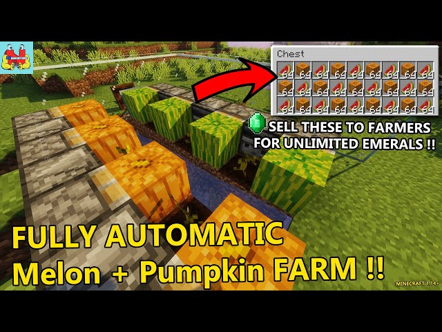 How to build an automatic pumpkin farm in Minecraft